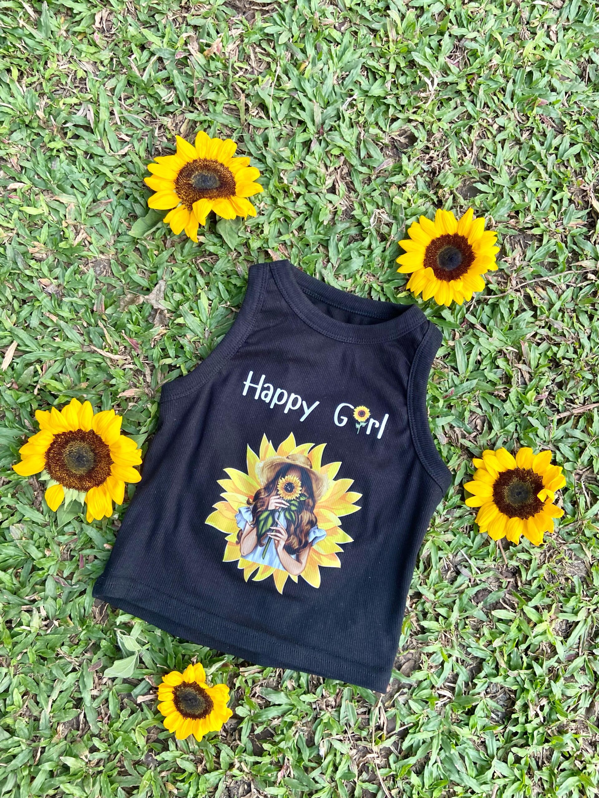 Sunflower Sass Graphic Kids Tank Top - dresskraft.in